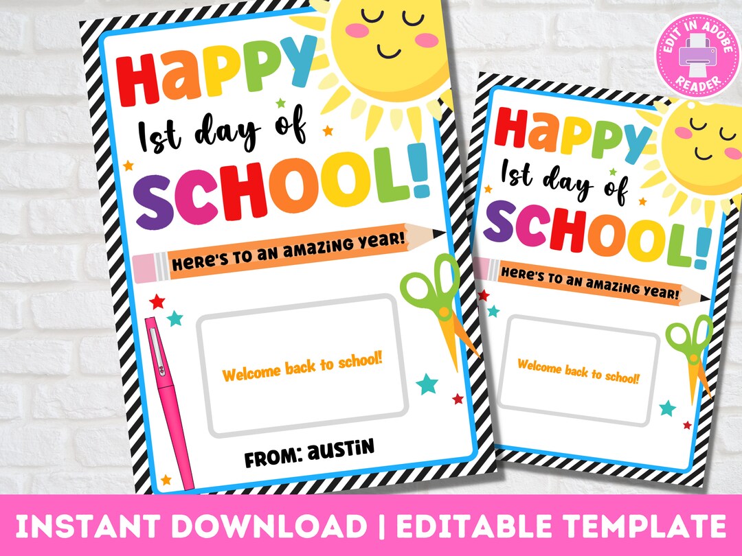 Back to School Gift Card Holder | Happy First Day of School Gift for ...