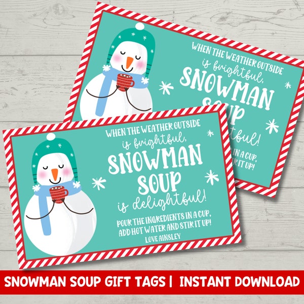 Snowman Soup - Etsy