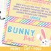 Easter Bunny Bait Treat Bag Topper: Printable Gift Tag | Instant ...