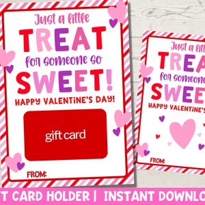 Teacher Valentine Gift Card Holder Printable | Valentines Day Teacher ...
