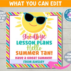 Teacher Appreciation Printable | End of Year Teacher Gift | Last Day of ...