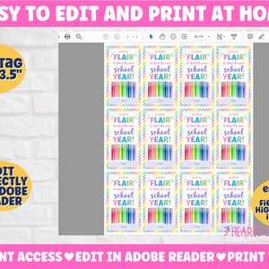 Back to School Teacher Gift Tag | First Day of School Printable | Flair ...