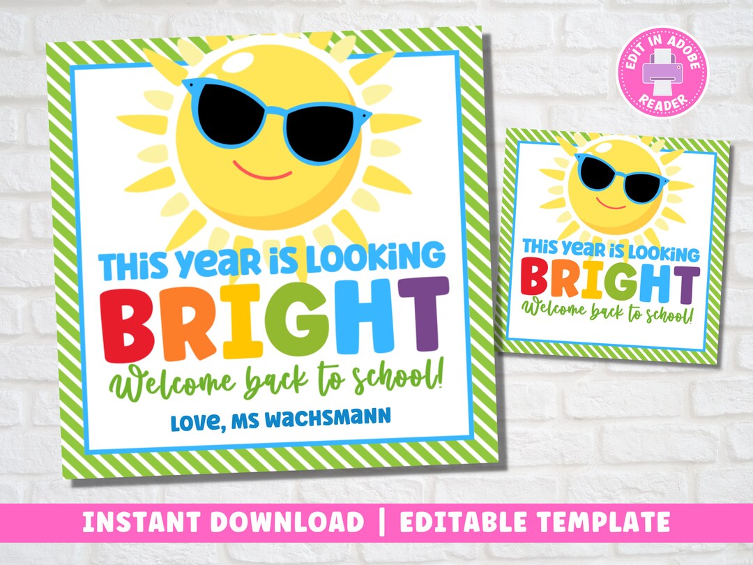 Back to School Gift Tag | Welcome Back to School | First Day of School ...