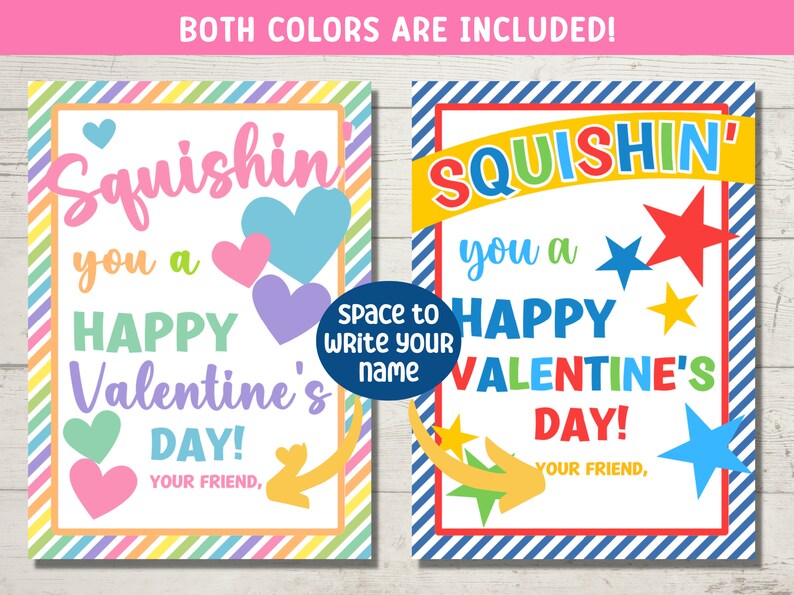 Squishy Valentine Cards Printable Valentines Day Mochi - Etsy