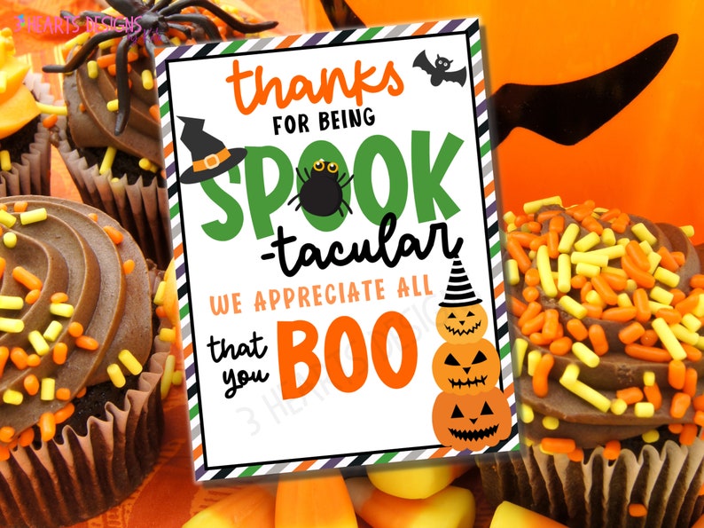 Printable Spooktacular Halloween Gift Tags for Appreciation | Instant ...