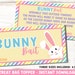 Easter Bunny Bait Treat Bag Topper Easter Bunny Food Gift Tag Easter ...