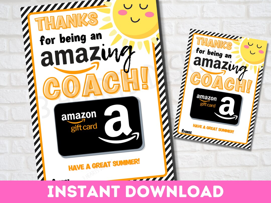Printable Coach End of Year Gift Card Holder | Coach Gift Card ...