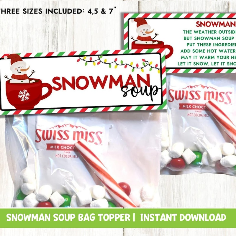 Santas Snowman Soup - Etsy UK