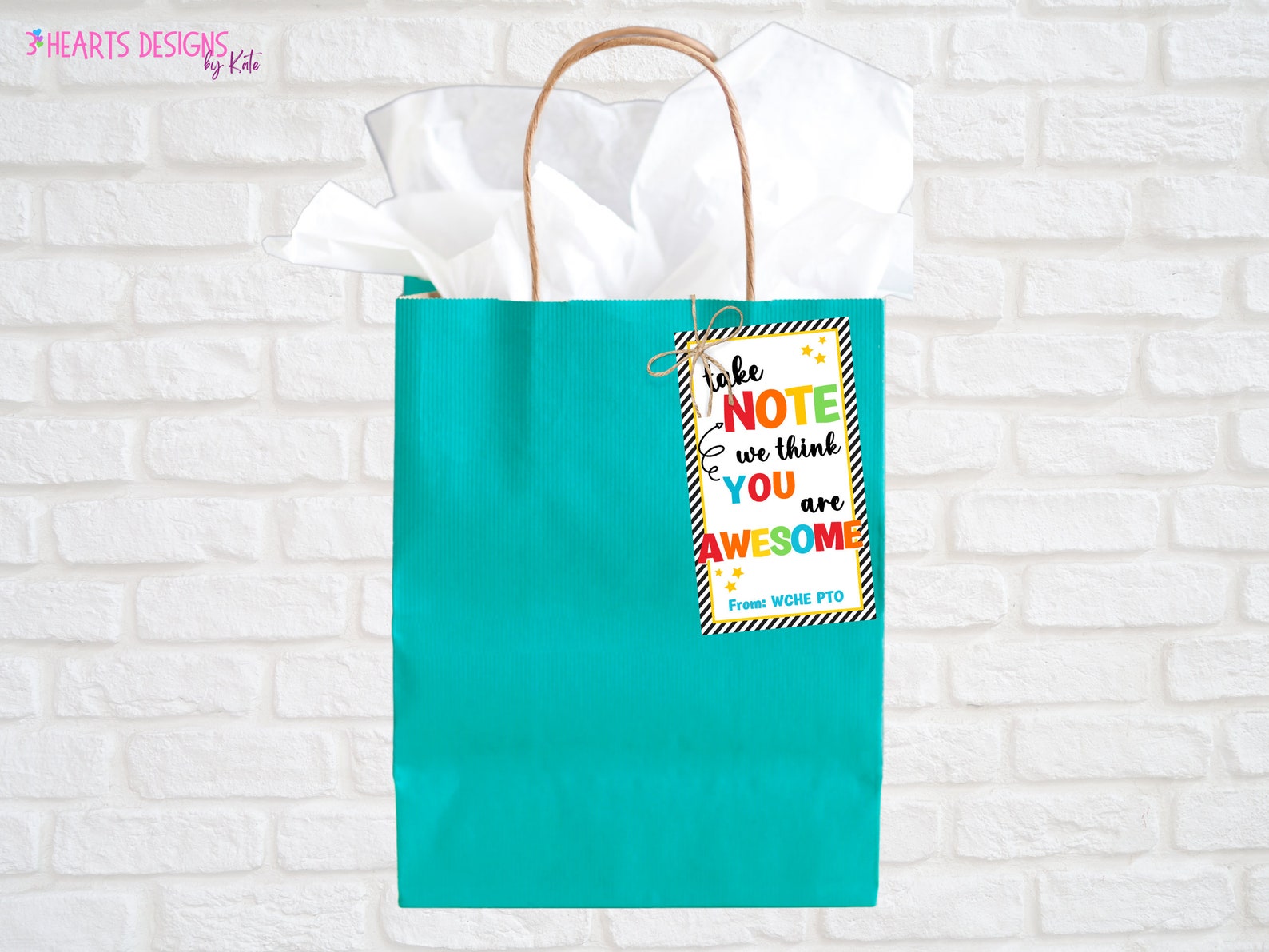 Teacher Gift Tag Take Note You Are Awesome Gift Tag Thank - Etsy