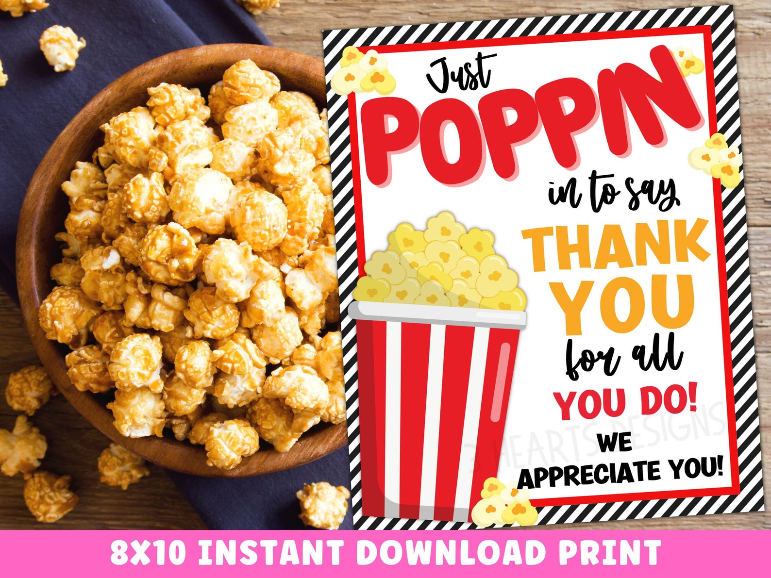 Popcorn Appreciation Sign Teacher Appreciation Print - Etsy