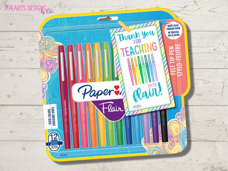 Teacher Appreciation Gift Tag: Marker Pen Printable | Instant Download ...