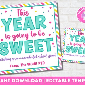 Back to School Teacher Gift Tag | Sweet Treats Tag | First Day of ...