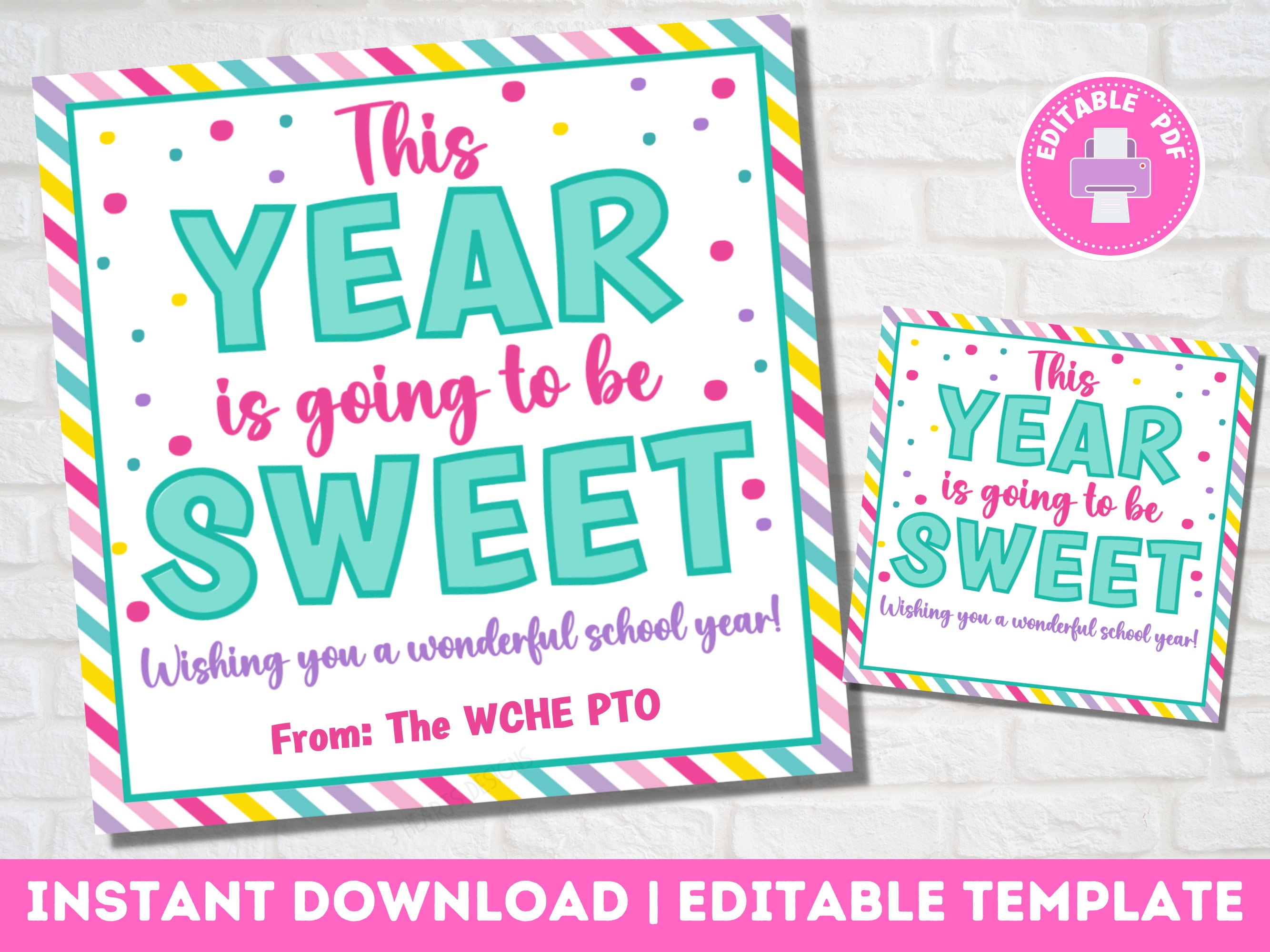 Back to School Teacher Gift Tag | Sweet Treats Tag | First Day of ...