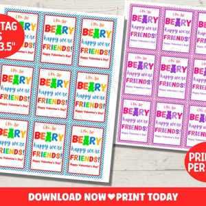 Classroom Valentines | Gummy Bears Printable Valentines | Valentines ...