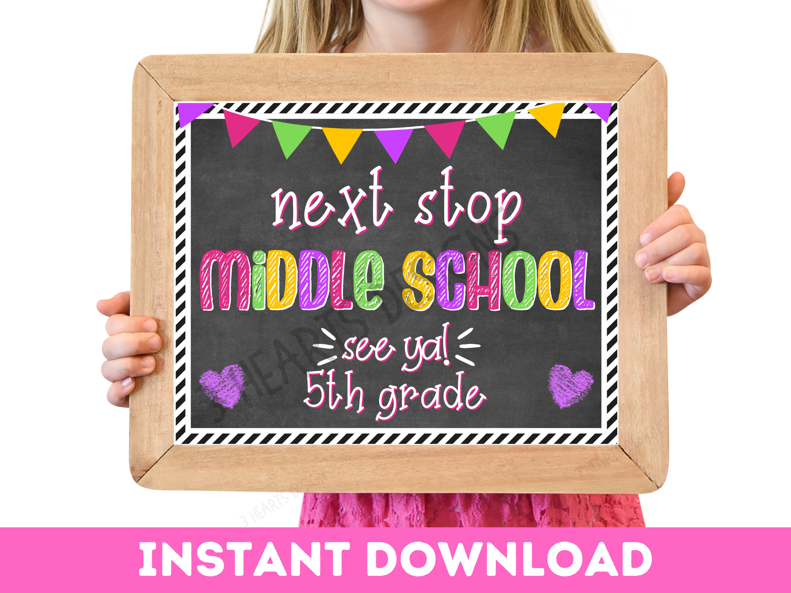 5th Grade Grad Sign Printable Good Bye 5th Grade Last Day - Etsy