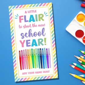 Back to School Teacher Gift Tag | First Day of School Printable | Flair ...