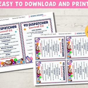 Emergency Dispatcher Survival Kit Printable, Appreciation Gift, Thin ...