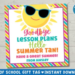 Teacher Appreciation Printable | End of Year Teacher Gift | Last Day of ...