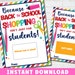 Back to School Teacher Gift Card Holder Printable | Instant Download - Etsy
