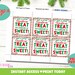 Printable Christmas Gift Tags Christmas Treats Gift Tags Holiday Favor ...