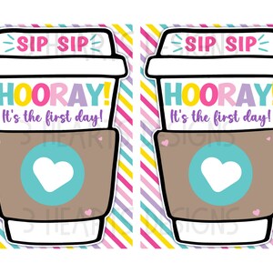 Back to School Coffee Gift Card Holder Printable | First Day Teacher ...