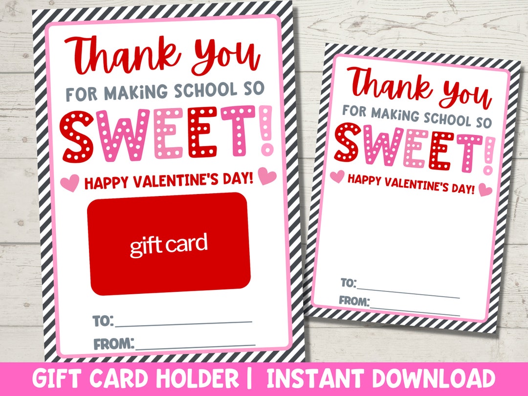 Teacher Valentine Gift Card Holder | Valentines Day Teacher Gift | Ice ...