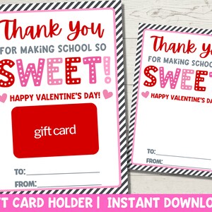 Teacher Valentine Gift Card Holder | Valentines Day Teacher Gift | Ice ...