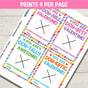 Playdoh Valentine Cards Classroom Valentines A-doh-able Kids Valentines ...