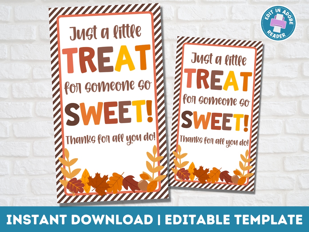 Printable Fall Appreciation Gift Tag for Teachers, Staff, Friends, and ...