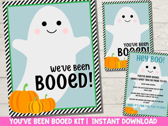 You've Been Booed Halloween Printable Boo Sign - Etsy