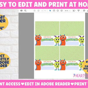 Create Your Own Monster Kit | Printable Halloween Party Favors & Trick ...