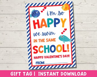 Fish Valentine Printable - Etsy