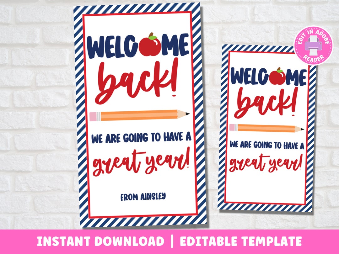 Welcome Back to School Gift Tag | First Day of School Printable ...