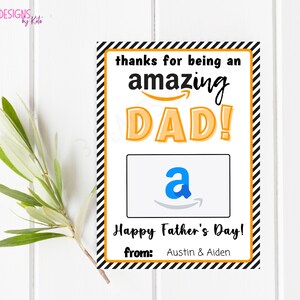 Fathers Day Gift Card Holder | Printable Fathers Day Card | Amazing Dad ...