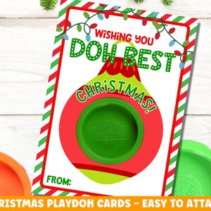 Printable Christmas Play Doh Cards for Kids Activity, Class Gifts ...