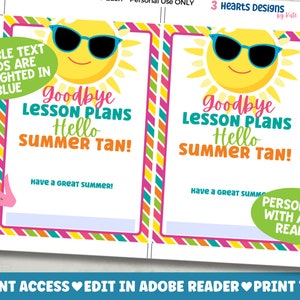 End of Year Teacher Gift Card Holder Printable | Teacher Appreciation ...