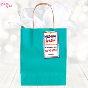 Welcome Back to School Gift Tag | First Day of School Printable ...