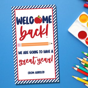 Welcome Back to School Gift Tag | First Day of School Printable ...
