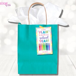 Back to School Teacher Gift Tag | First Day of School Printable | Flair ...