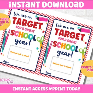Back to School Teacher Gift Card Holder Printable | Teacher School ...