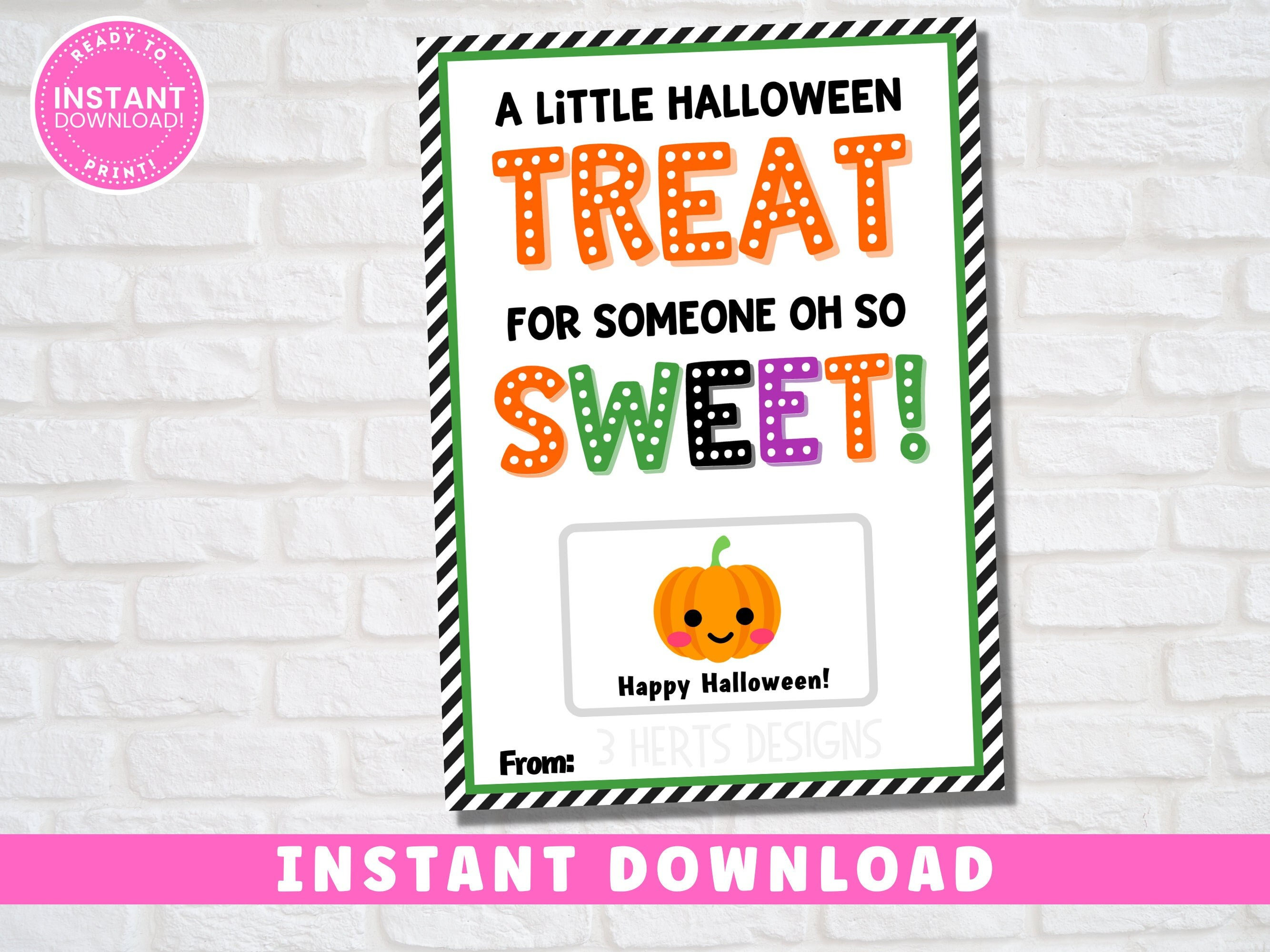 Halloween Gift Card Holder Printable | Teacher, Friend, Staff | Instant ...
