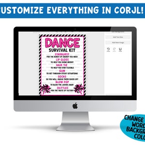 Dance Competition Survival Kit Printable - Editable Good Luck Gift for ...