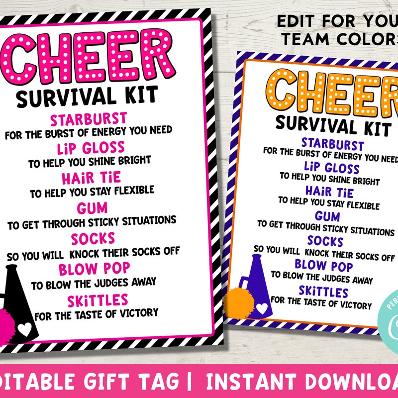 Cheerleader Survival Kit - Etsy