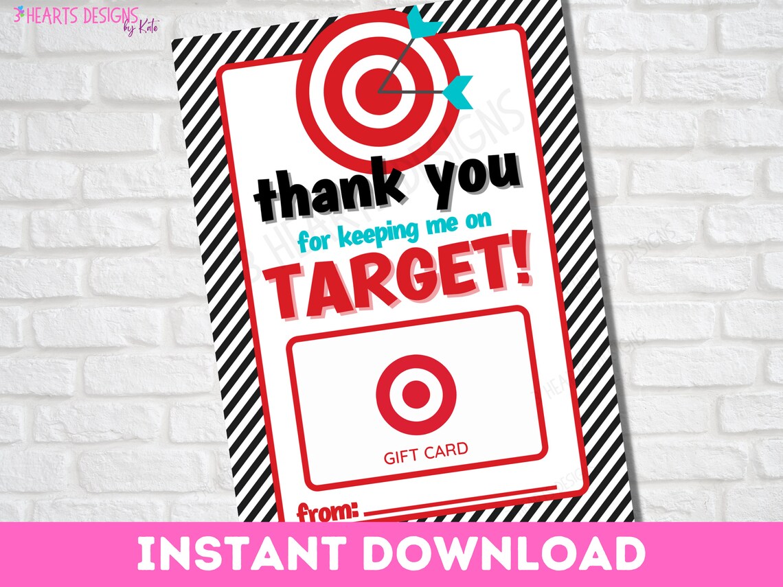 PRINTABLE Teacher Appreciation Gift Card Holder Target Gift - Etsy
