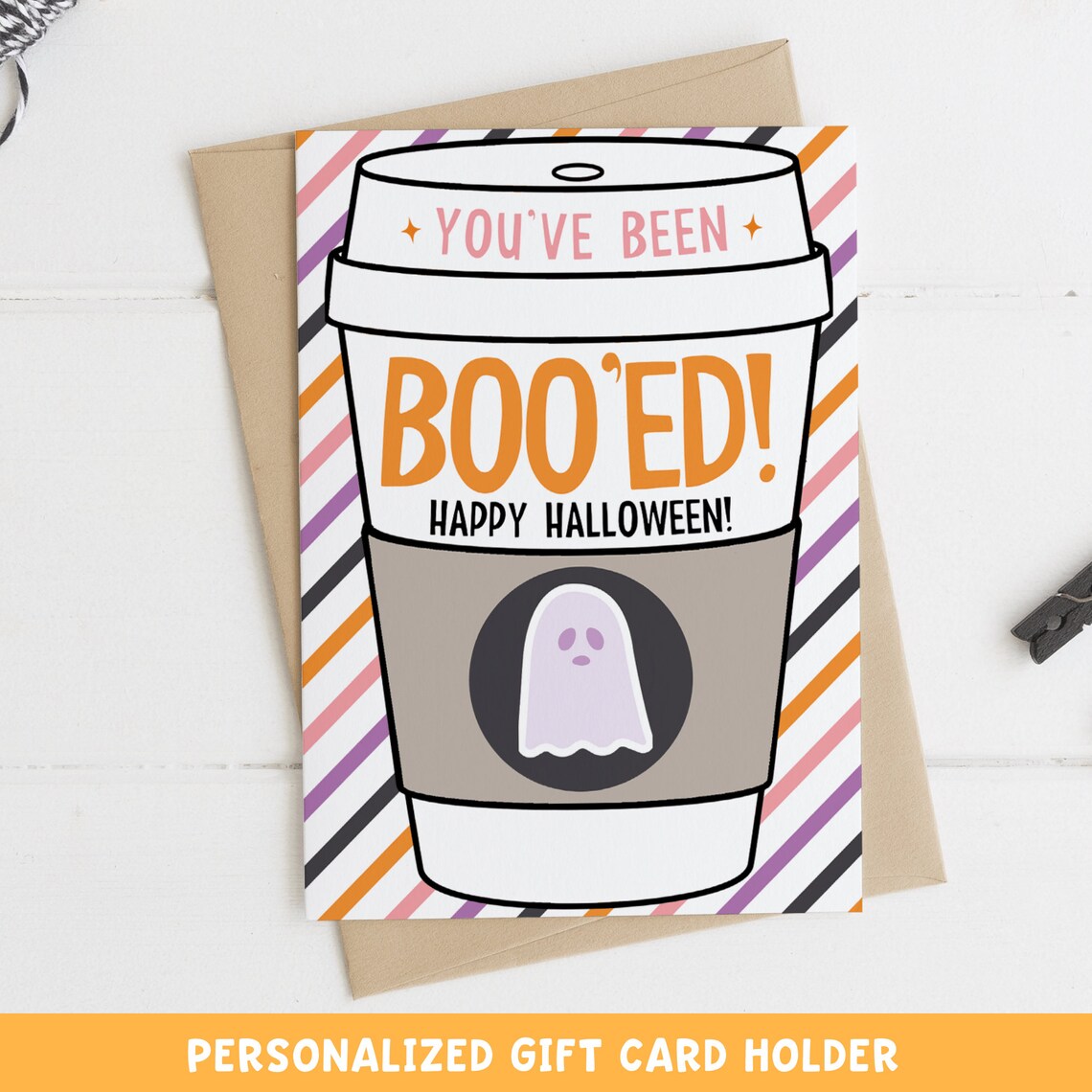 Editable Halloween Coffee Gift Card Holder | Printable Teacher ...