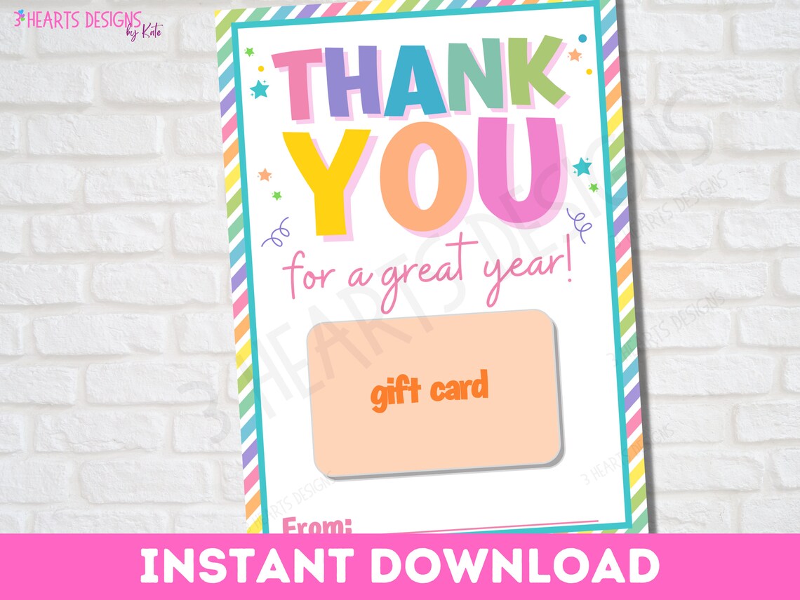 Printable Teacher Appreciation Gift Card Holder Teacher - Etsy