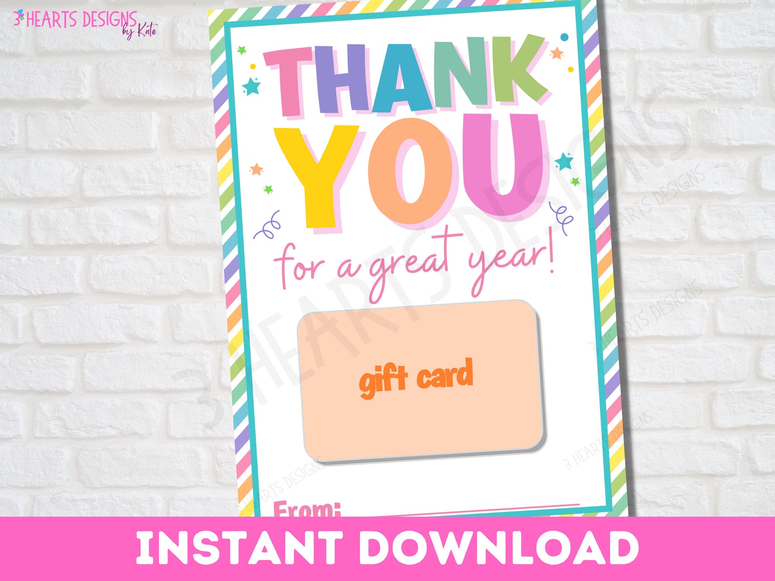 Printable Teacher Appreciation Gift Card Holder Teacher - Etsy