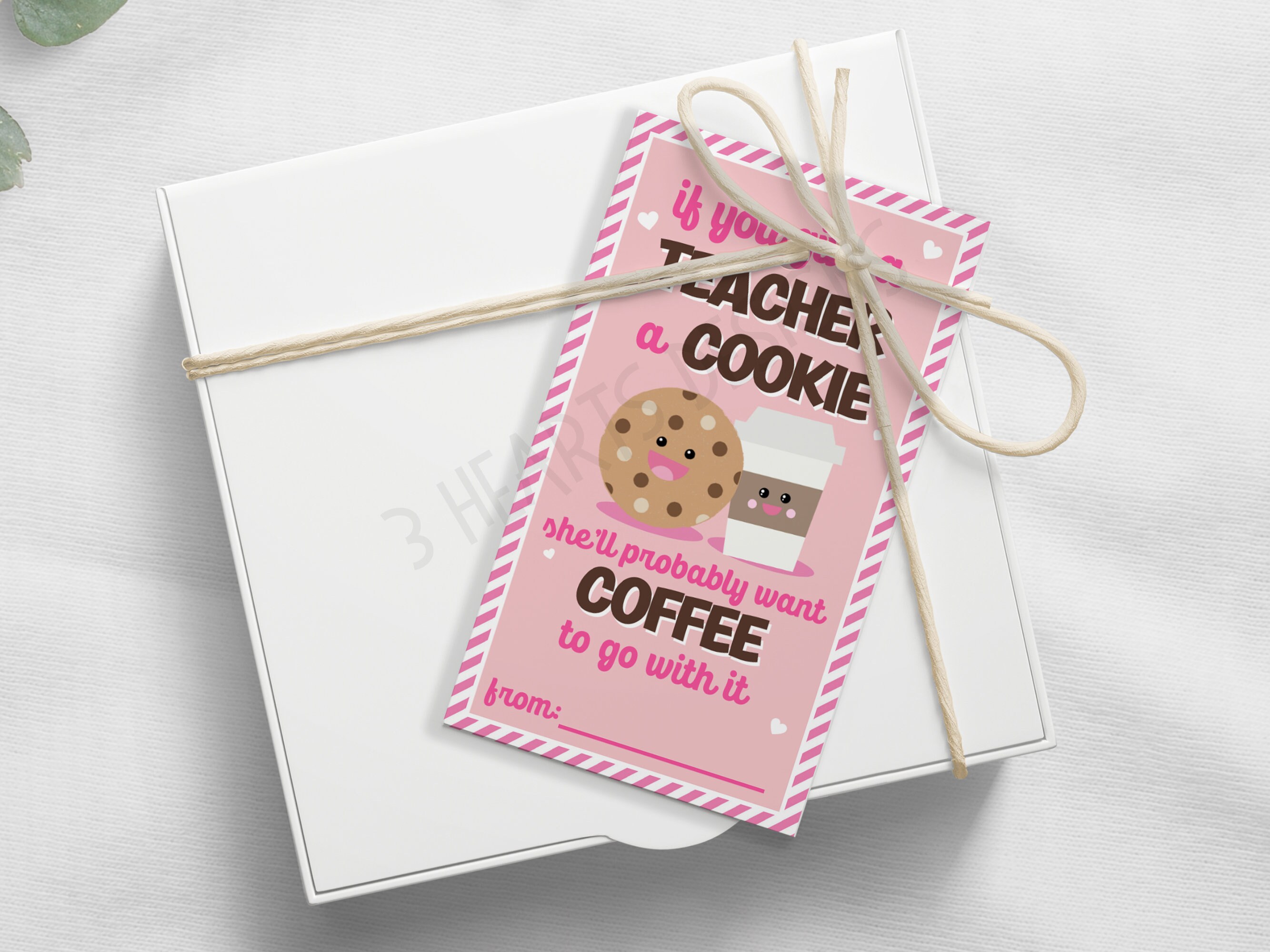 Teacher Appreciation Gift Tag Printable Teacher Cookie Tag - Etsy