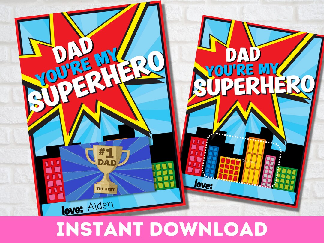 Fathers Day Gift Card Holder Printable | Father's Day Card | Happy ...