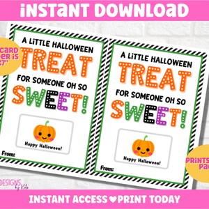Halloween Gift Card Holder Printable | Halloween Treat for Someone ...